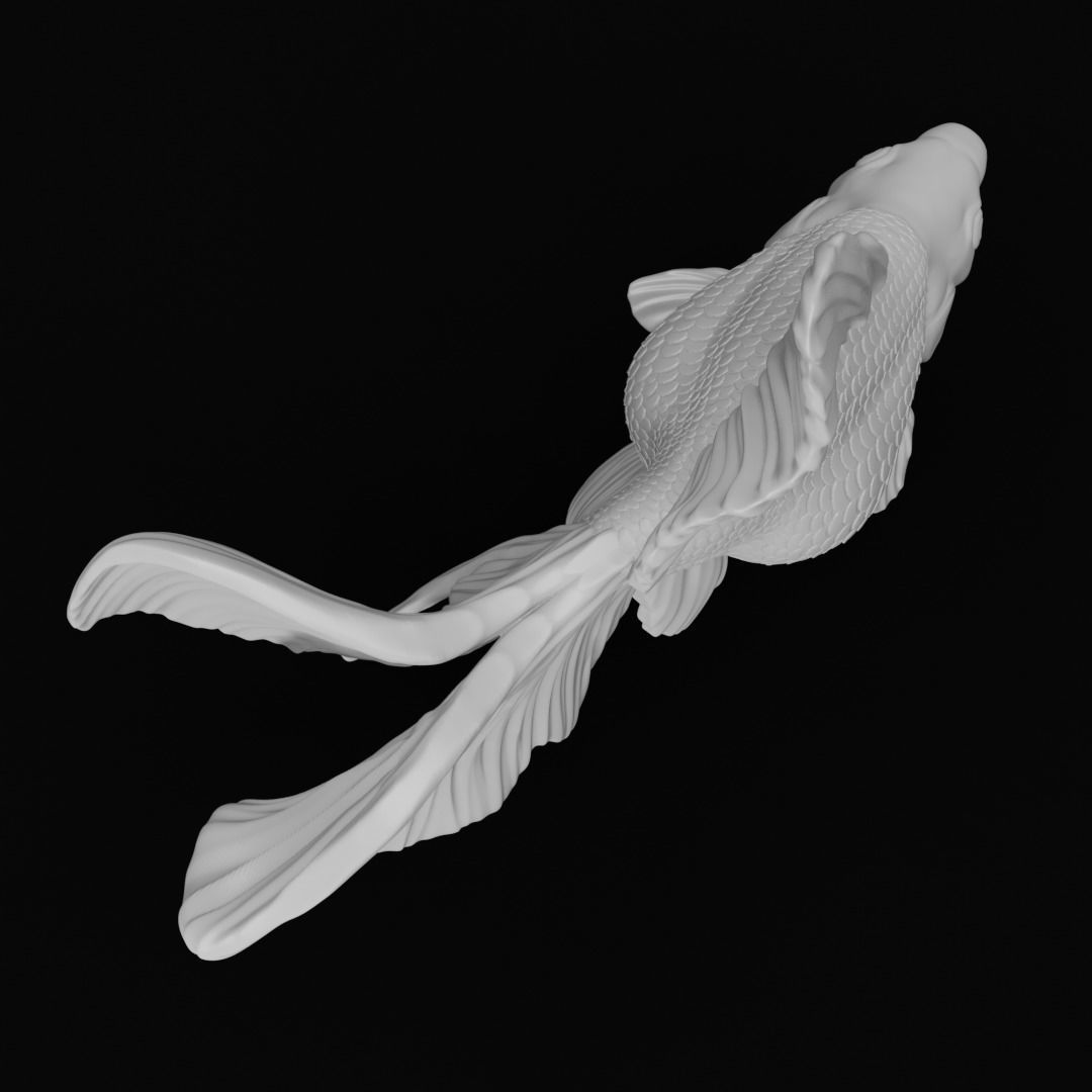 Ryukin Fancy Goldfish - Realistic Fish Pet 3d Print Model 3D model 3D ...