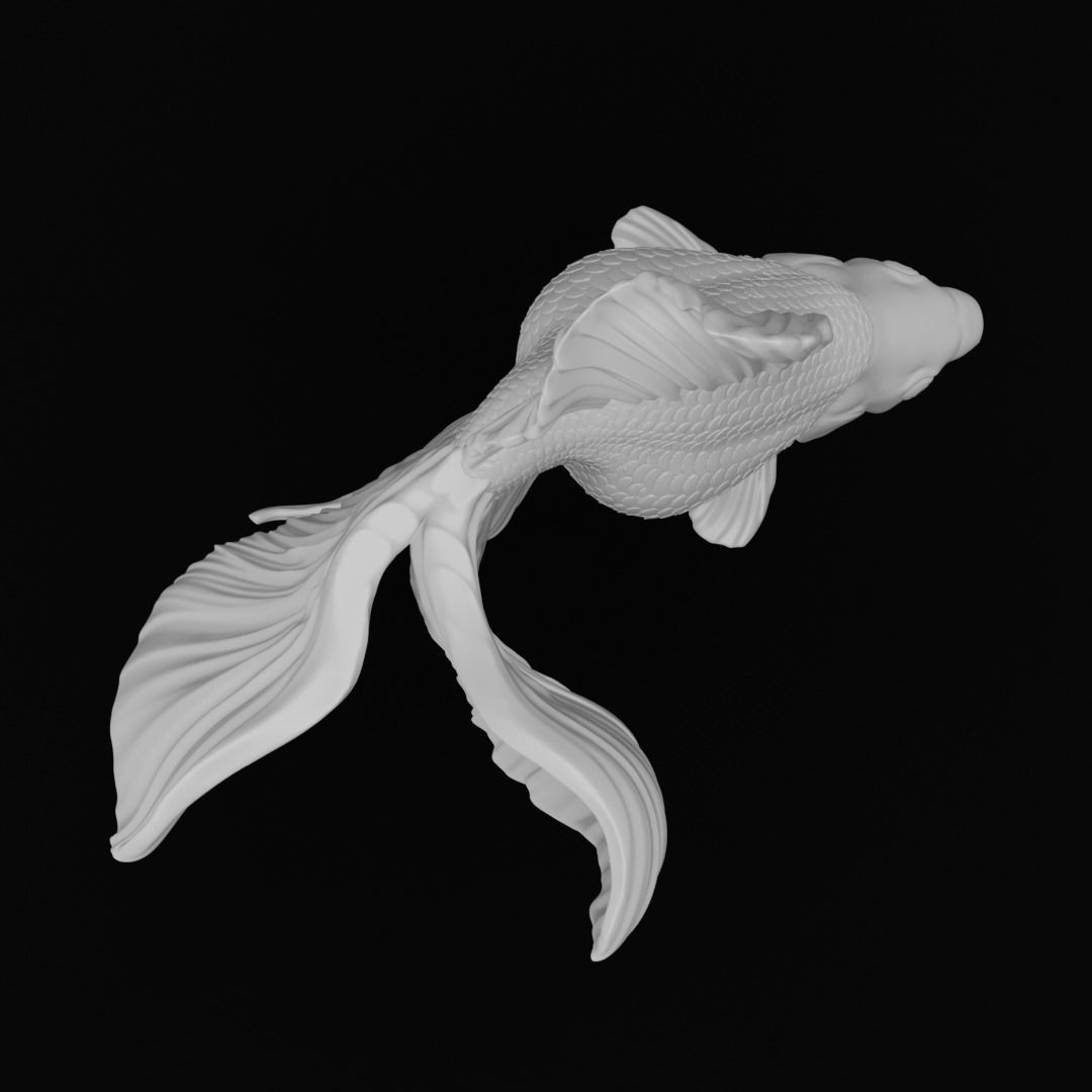 Ryukin Fancy Goldfish - Realistic Fish Pet 3d Print Model 3D model 3D ...
