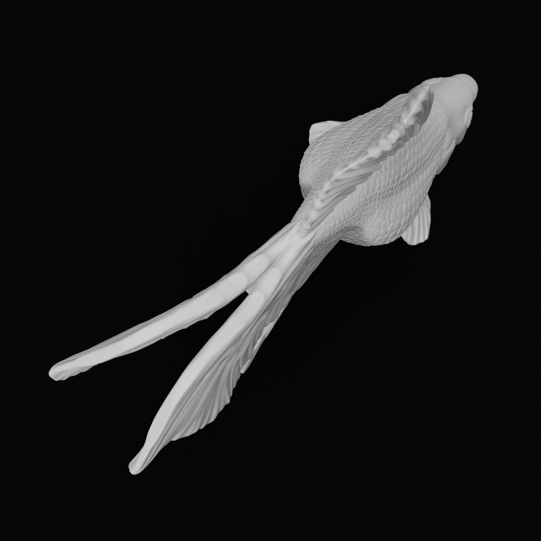 Ryukin Fancy Goldfish - Realistic Fish Pet 3d Print Model 3D model 3D ...