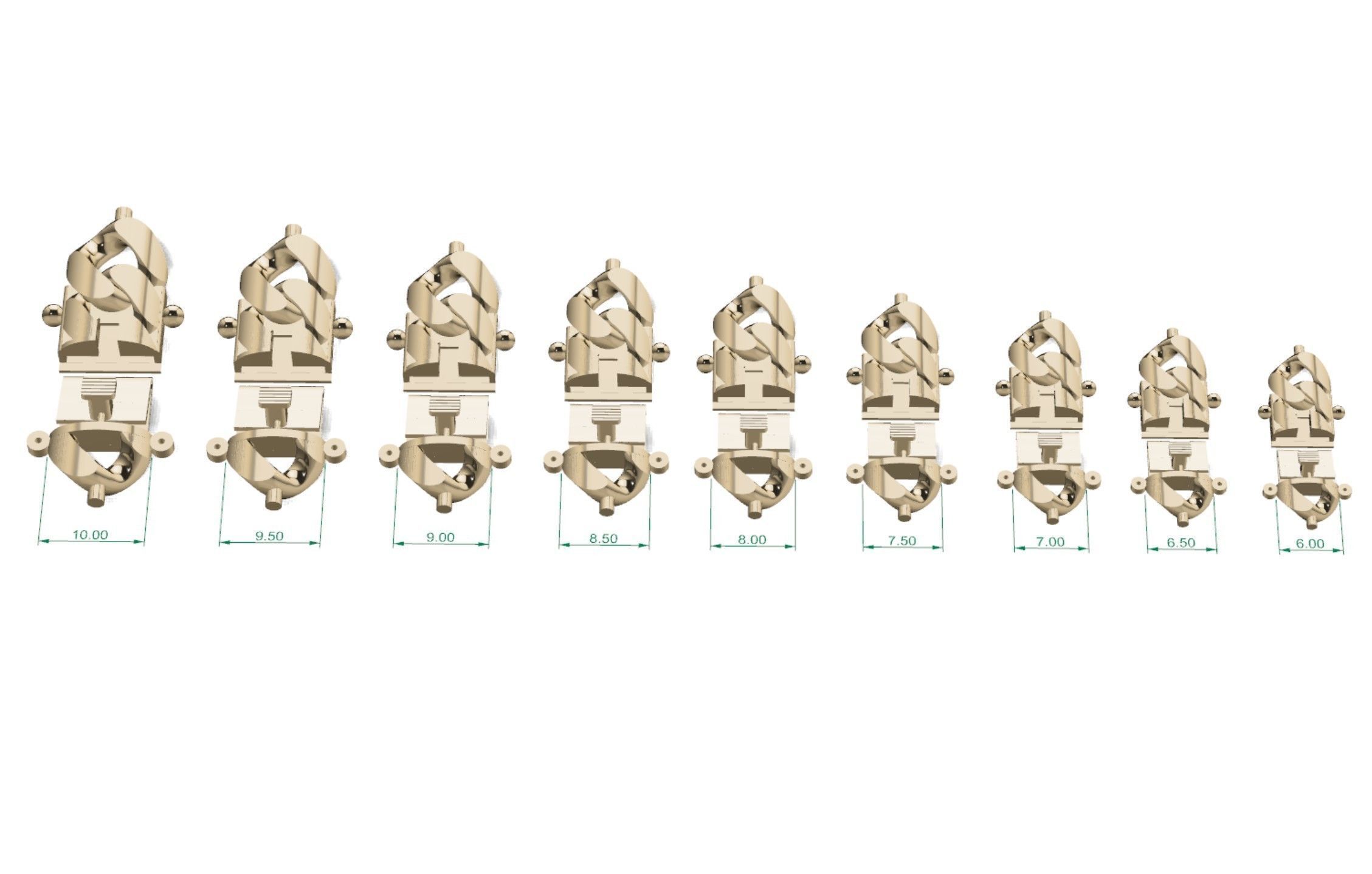 Cuban Chain lock JUST STL 3D model | CGTrader