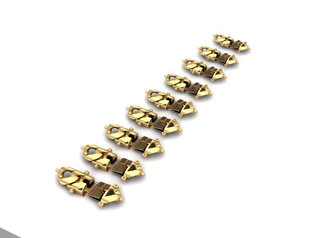 Cuban Chain lock JUST STL 3D model | CGTrader