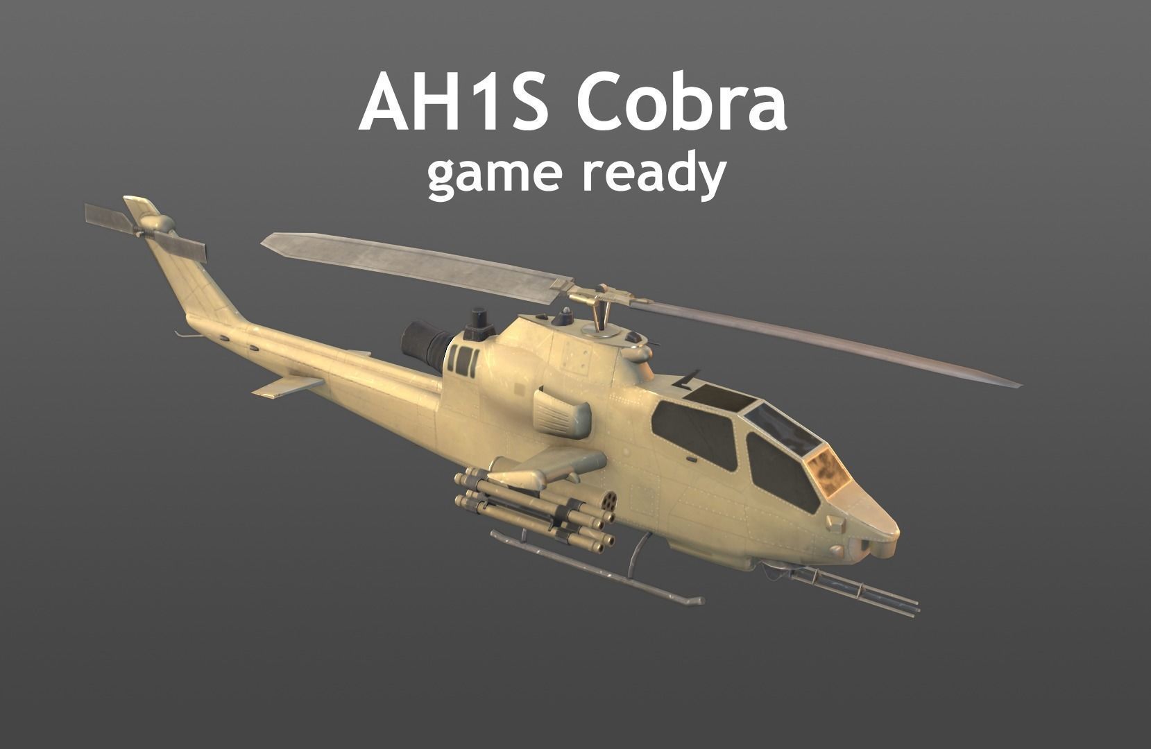 3D model Helicopter AH1S Cobra lowpoly gameready VR / AR / low-poly ...