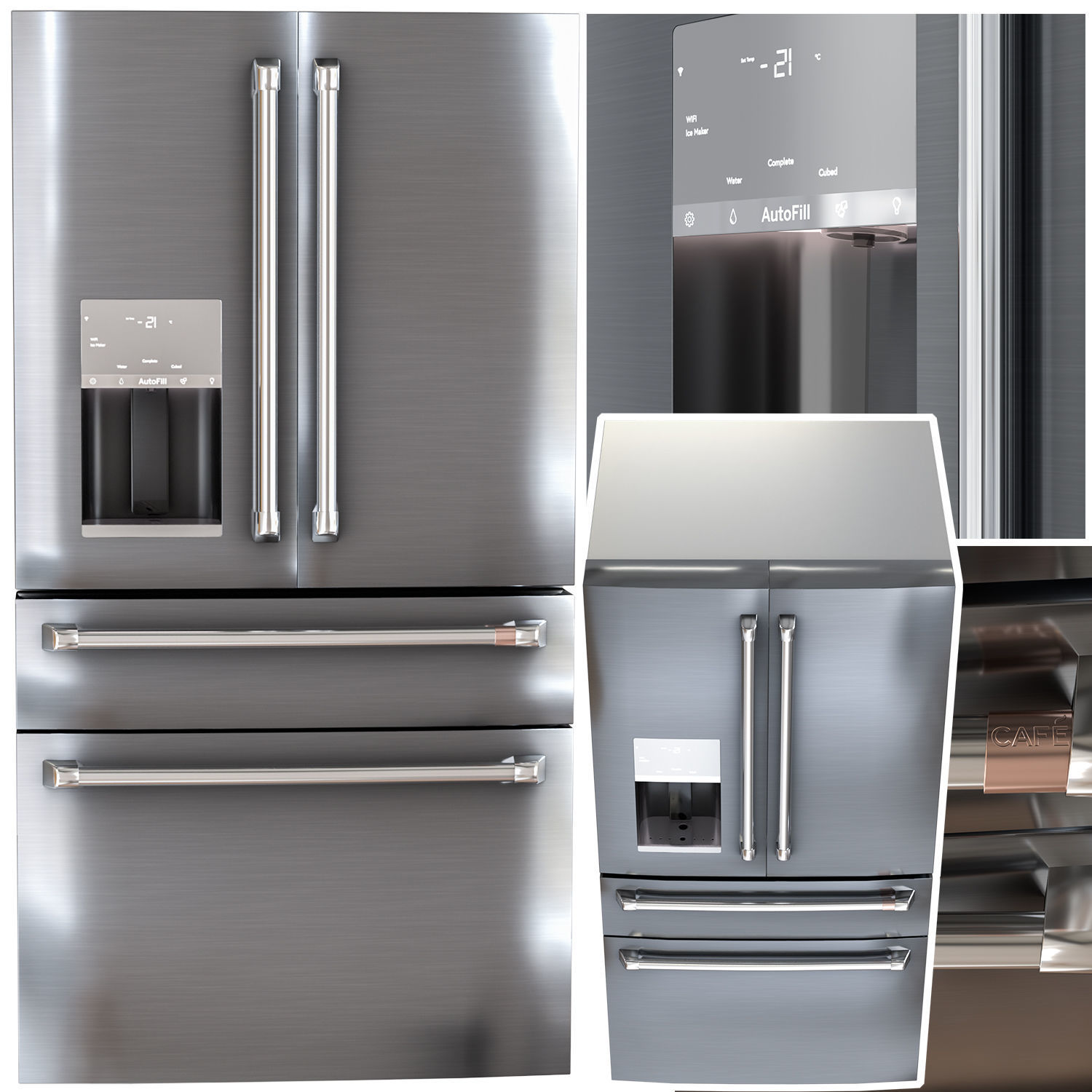 pack 06 kitchen collection GE cafe appliances 3D model | CGTrader