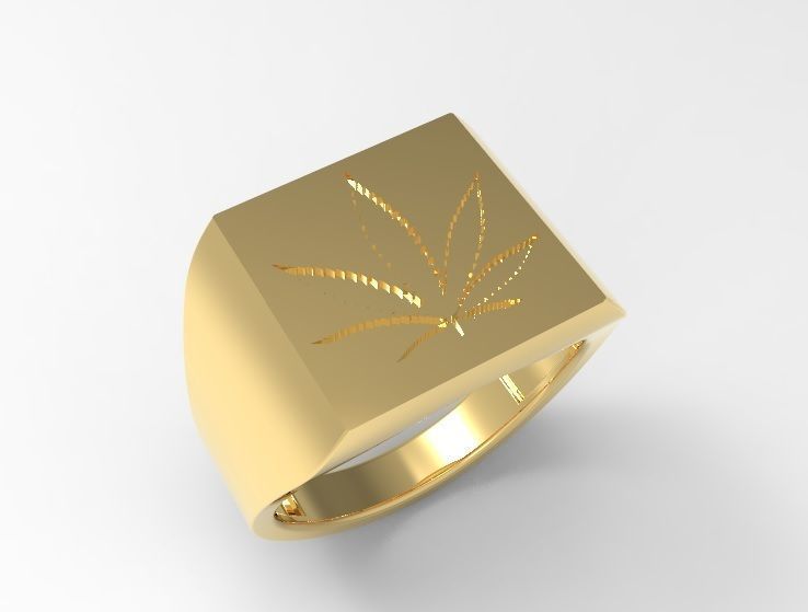 Cannabis Ring free 3D model 3D printable | CGTrader