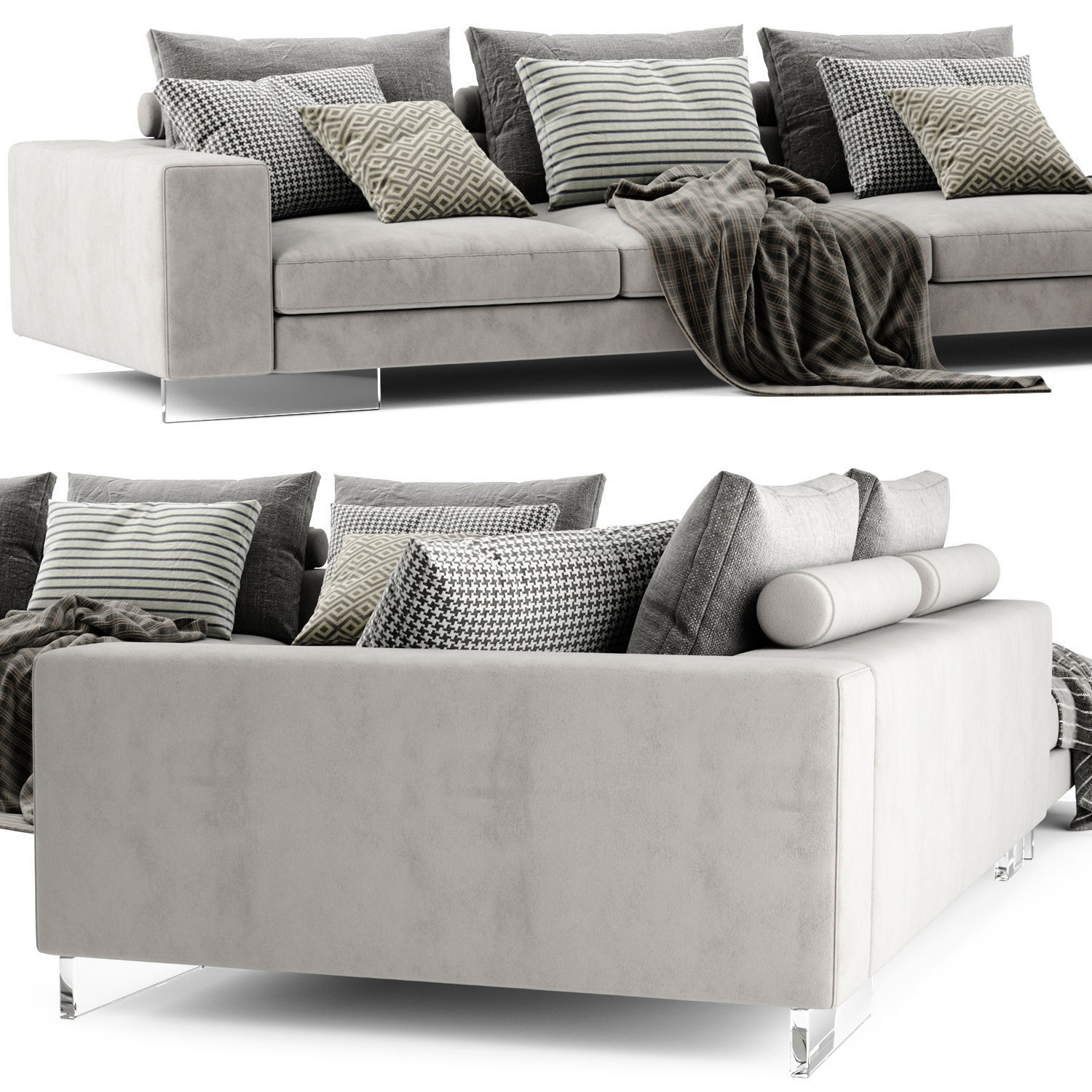 Flexform Lightpiece L Shaped Sofa 3D model | CGTrader