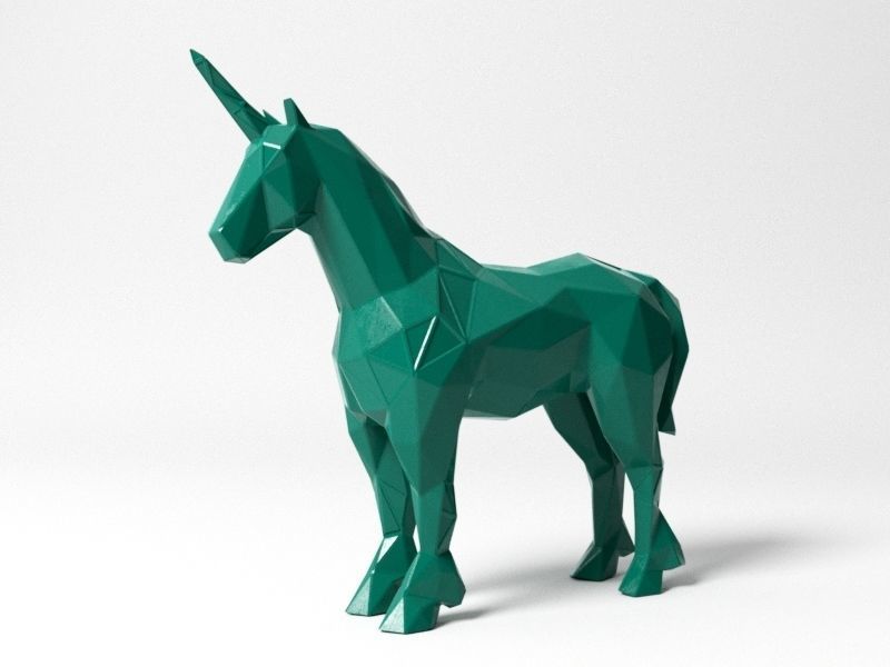 Polygon Unicorn 3D model 3D printable | CGTrader