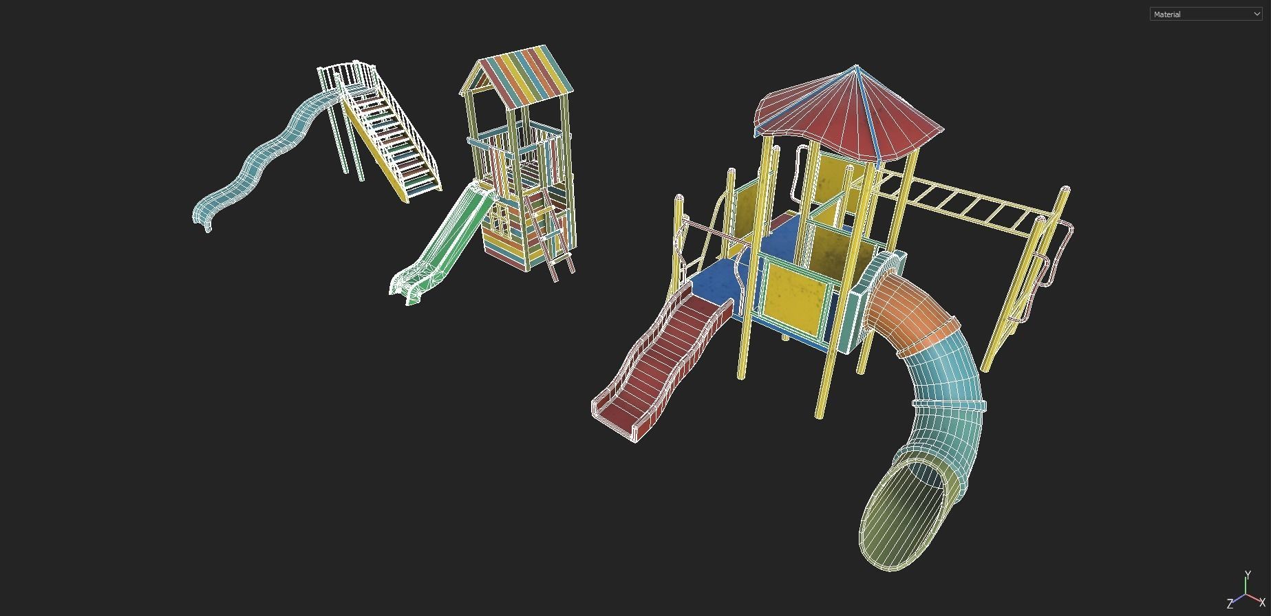 3D model Playground Props Pack VR / AR / low-poly | CGTrader