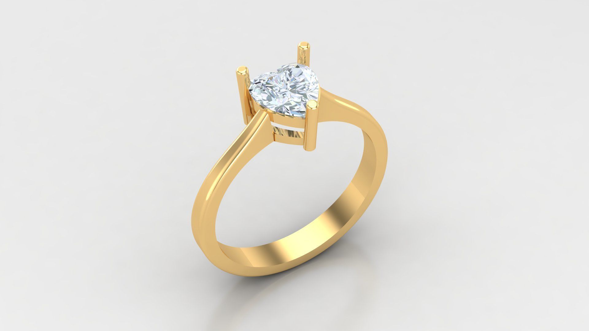 Solitaire Women Ring Version 2 SLT 68 3D model 3D printable | CGTrader