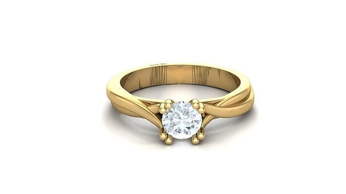 Solitaire Women Ring Version 2 SLT 28 3D model 3D printable | CGTrader