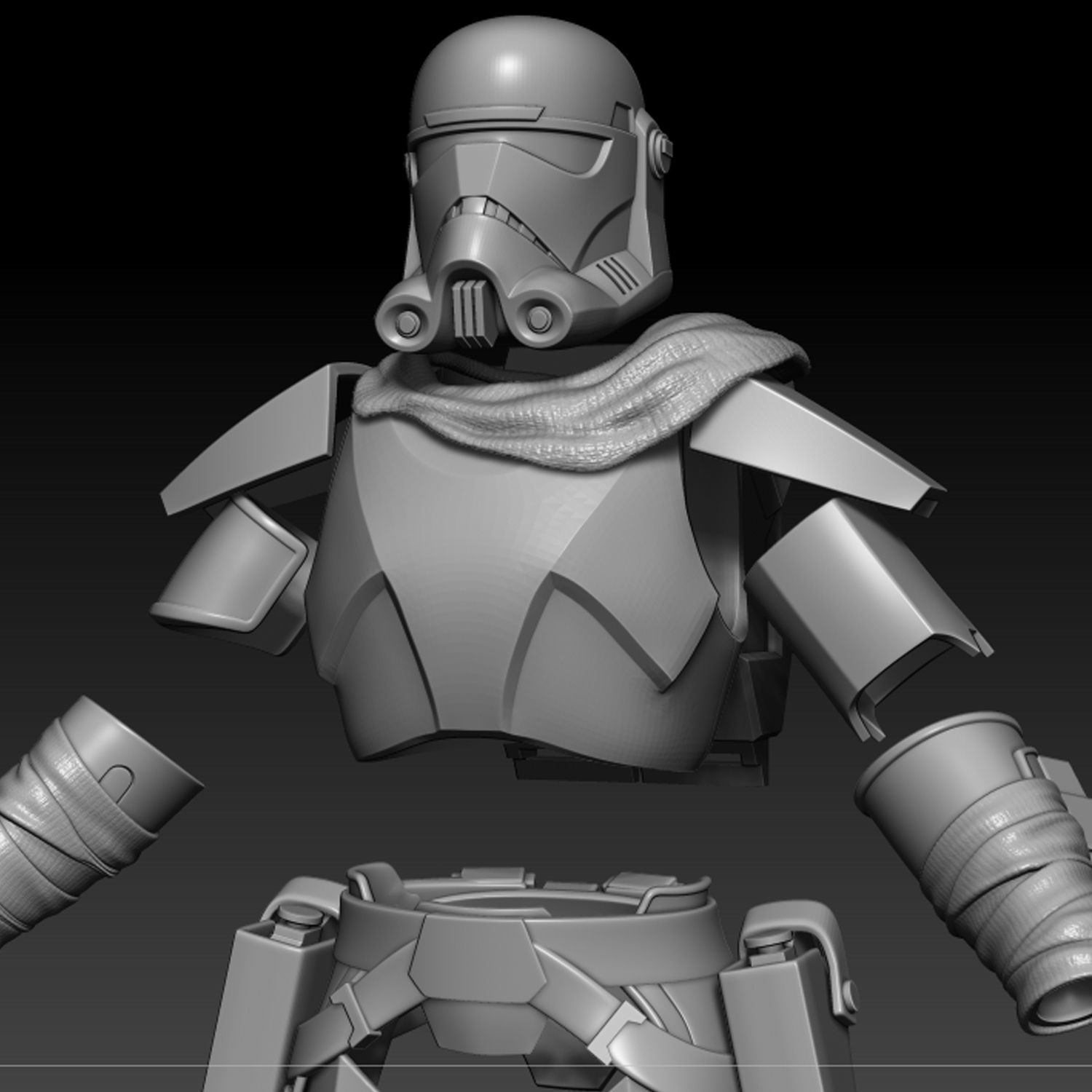 Bad Batch S2 Hunter Full Size Prop Armor 3D files 3D model 3D printable ...