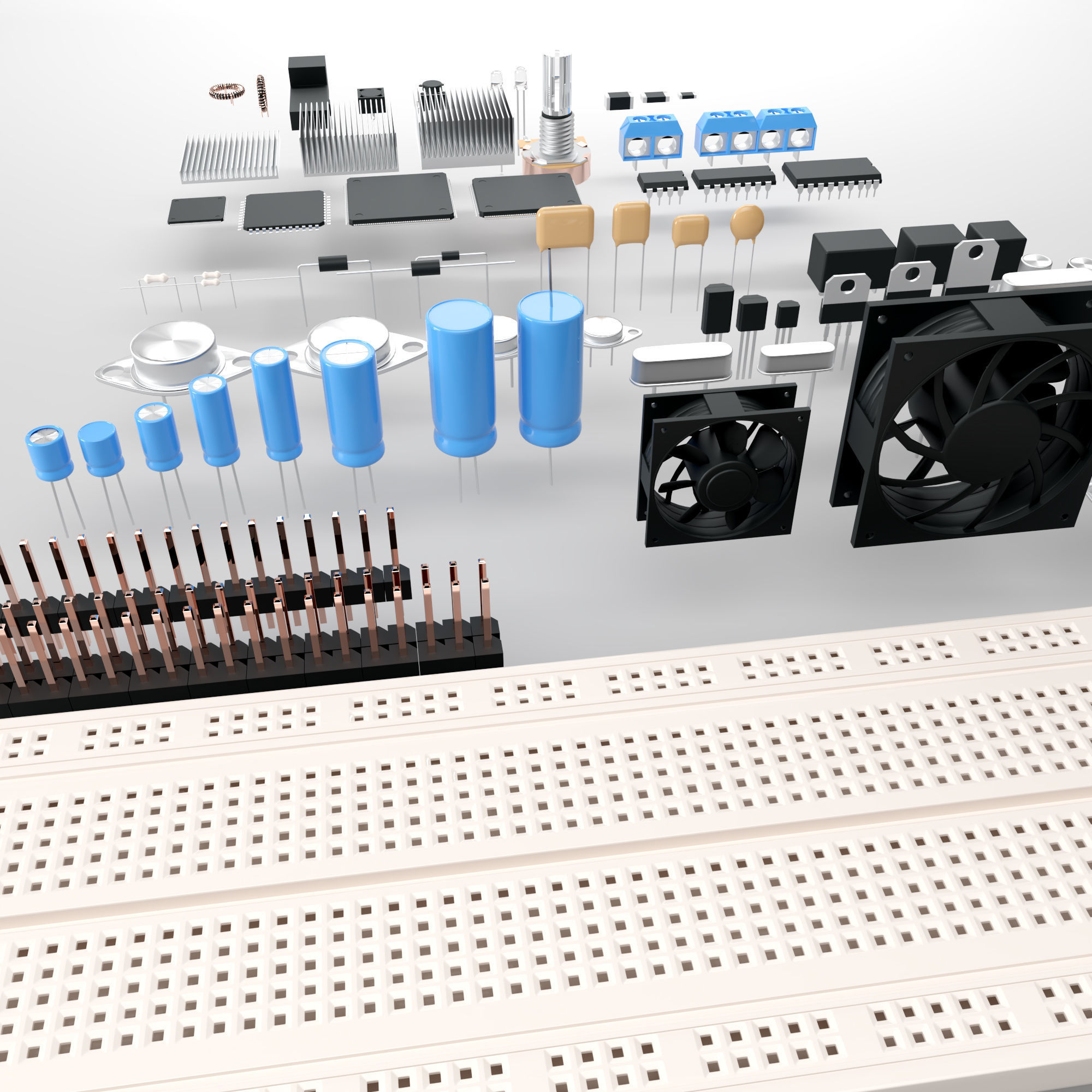 70 Electrical parts kitbash 3D model | CGTrader