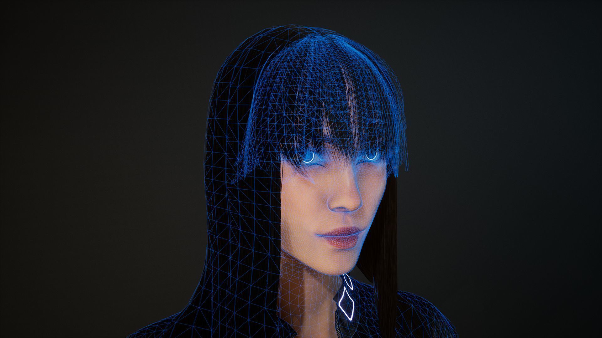 3D model Cyber Girl Nicoletta - Game Ready VR / AR / low-poly | CGTrader