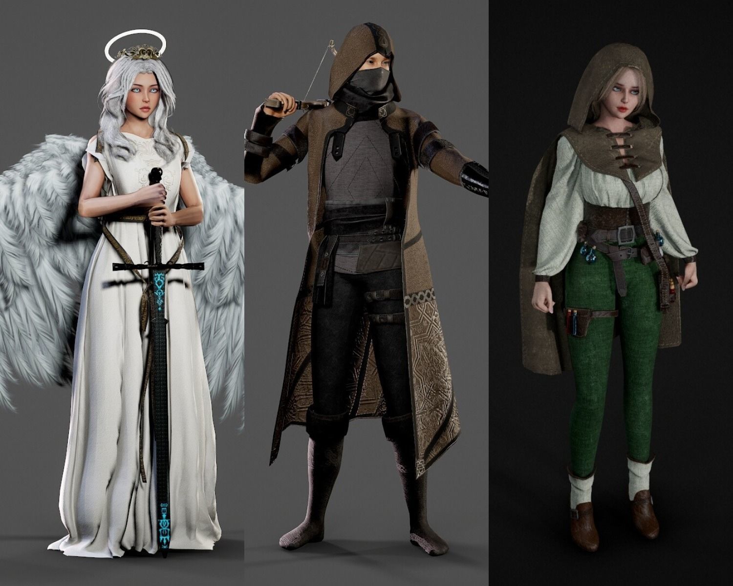 3D Model Collection RPG 3 Characters Pack VR / AR / low-poly | CGTrader