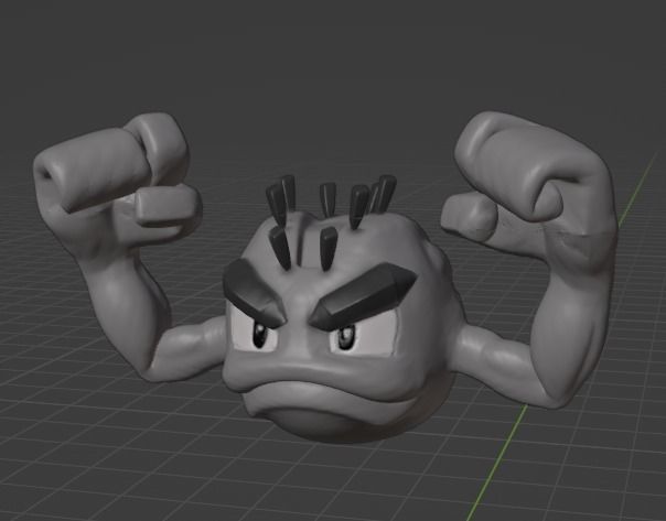 Geodude Alolan Form 3D model 3D printable | CGTrader