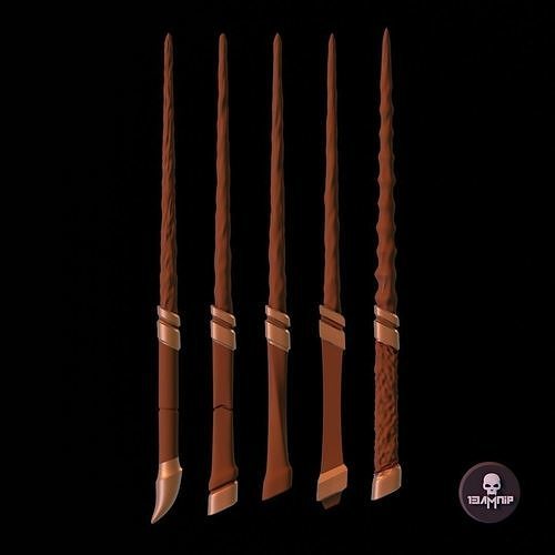Magic Wands 3D model 3D printable | CGTrader