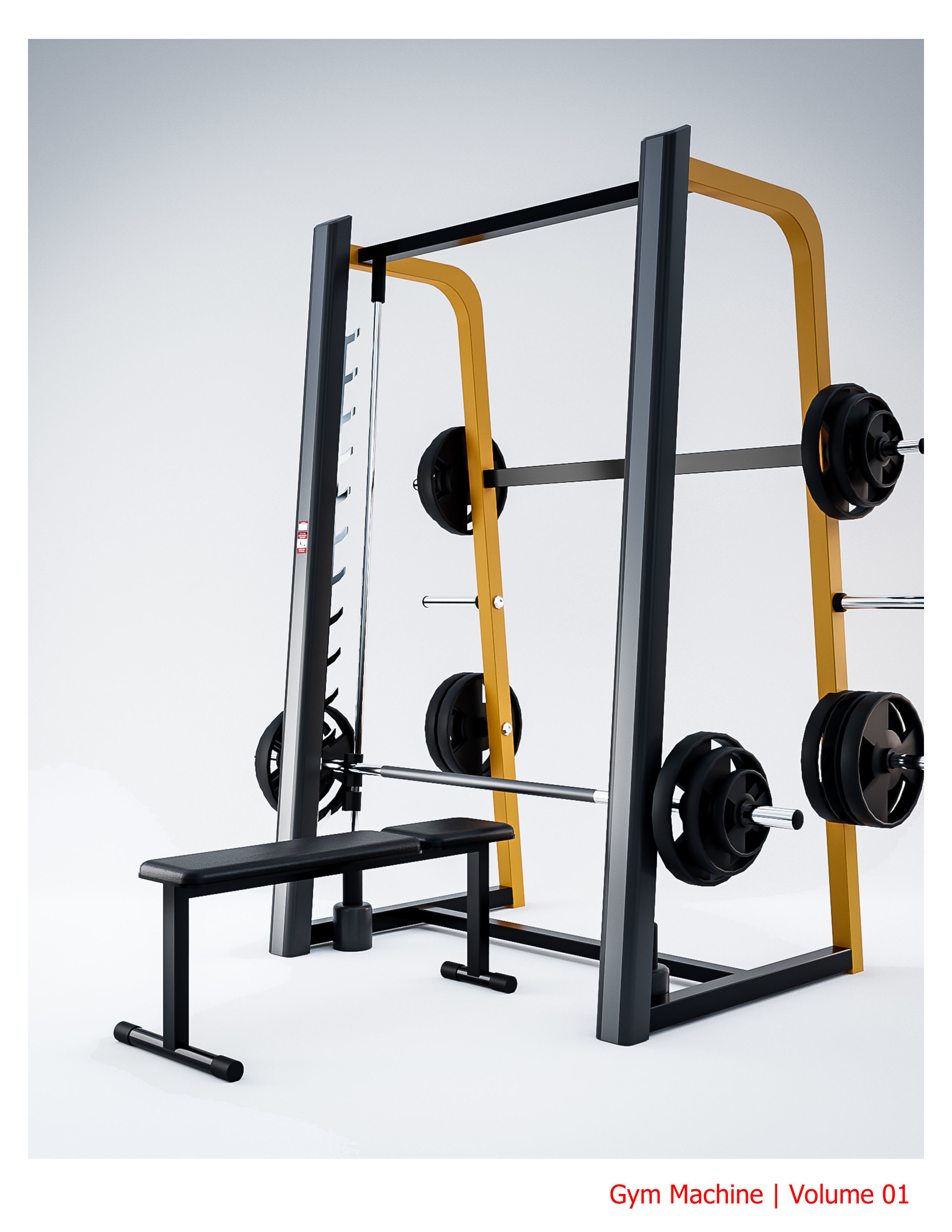 3D model 7 Gym Equipment Blender-Fbx-Obj VR / AR / low-poly | CGTrader