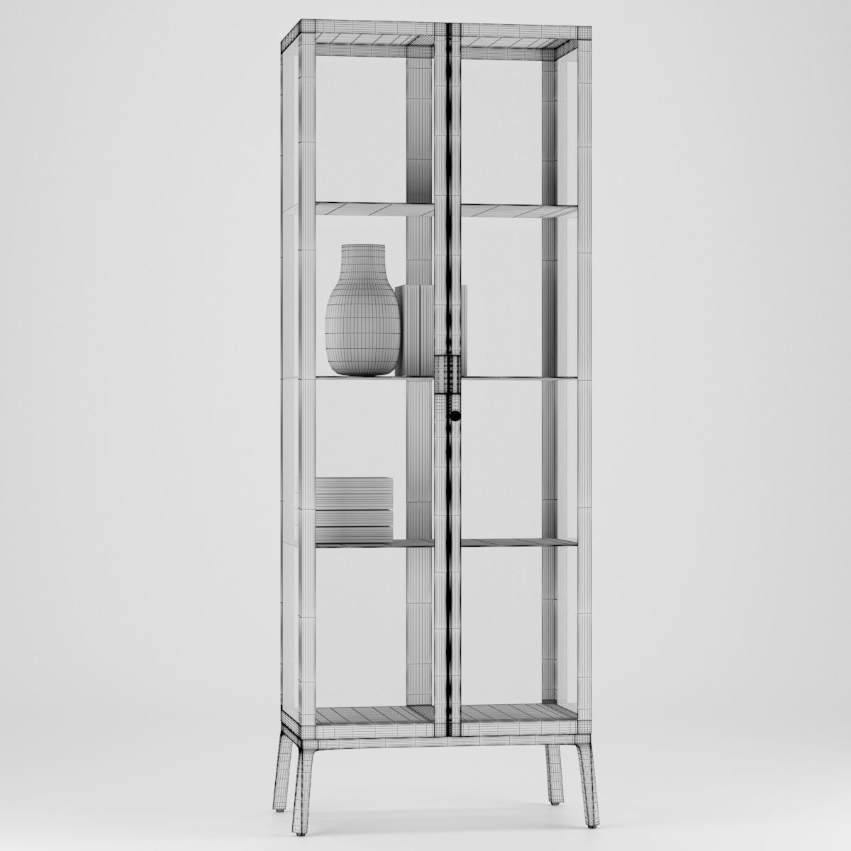 IKEA MILSBO Glass-door cabinet 3D model | CGTrader