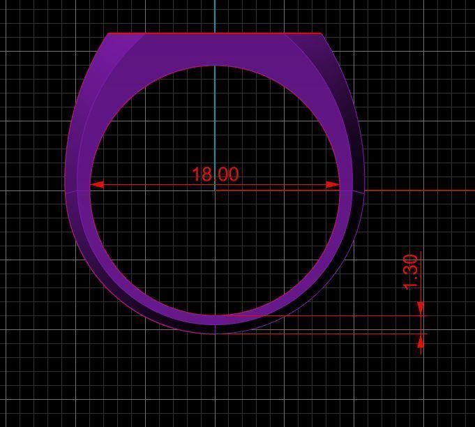 Signet ring 2 models 4 sizes 3D model 3D printable | CGTrader