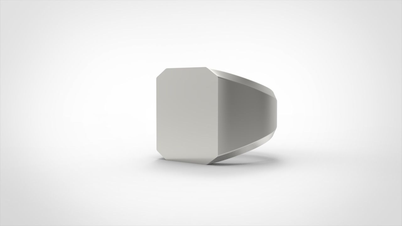 Signet ring 2 models 4 sizes 3D model 3D printable | CGTrader