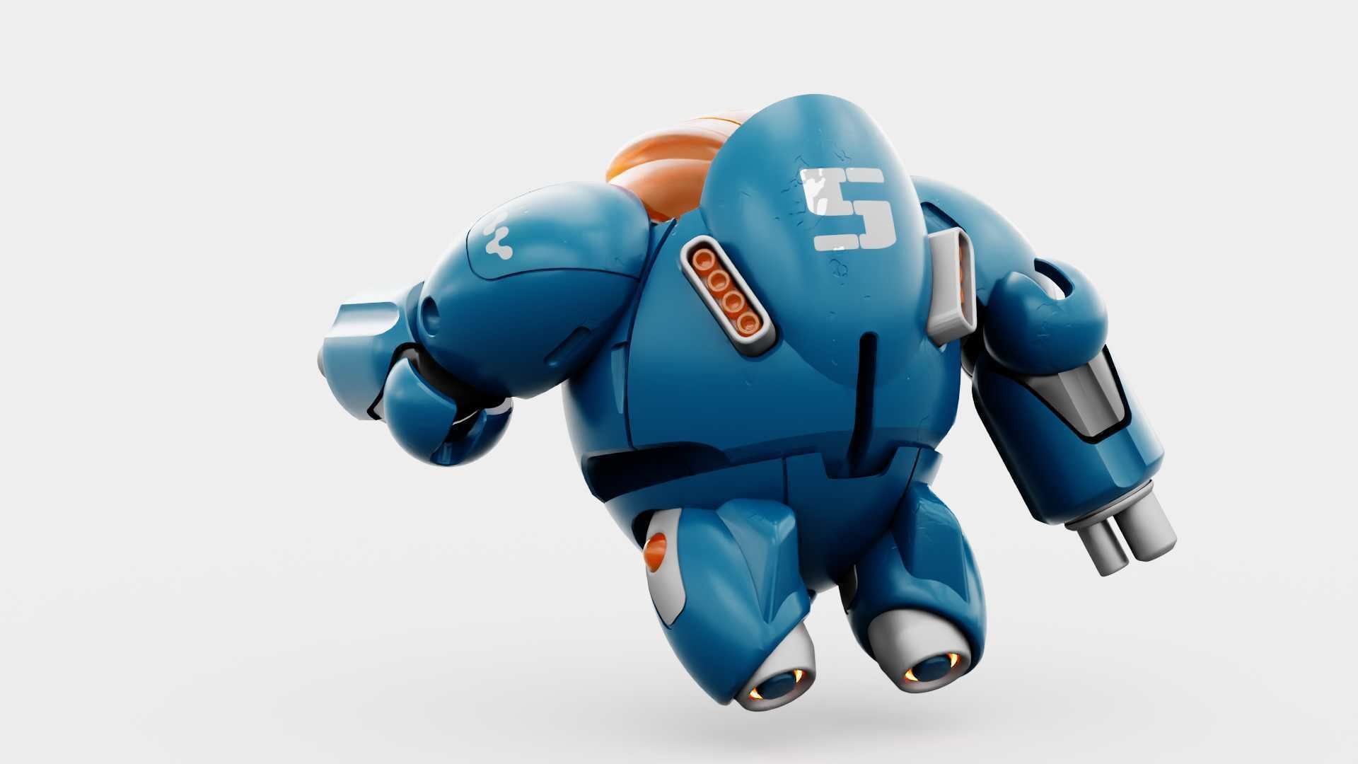 DRONE BOT HEXA RIGGED 3D model animated rigged | CGTrader