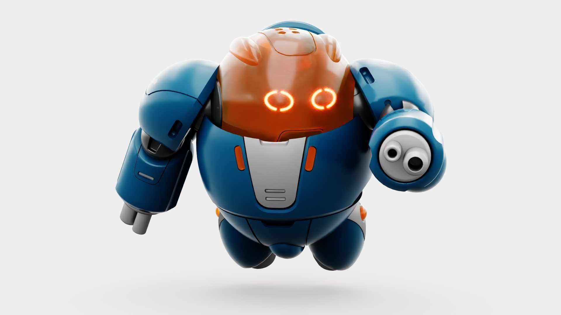 DRONE BOT HEXA RIGGED 3D model animated rigged | CGTrader