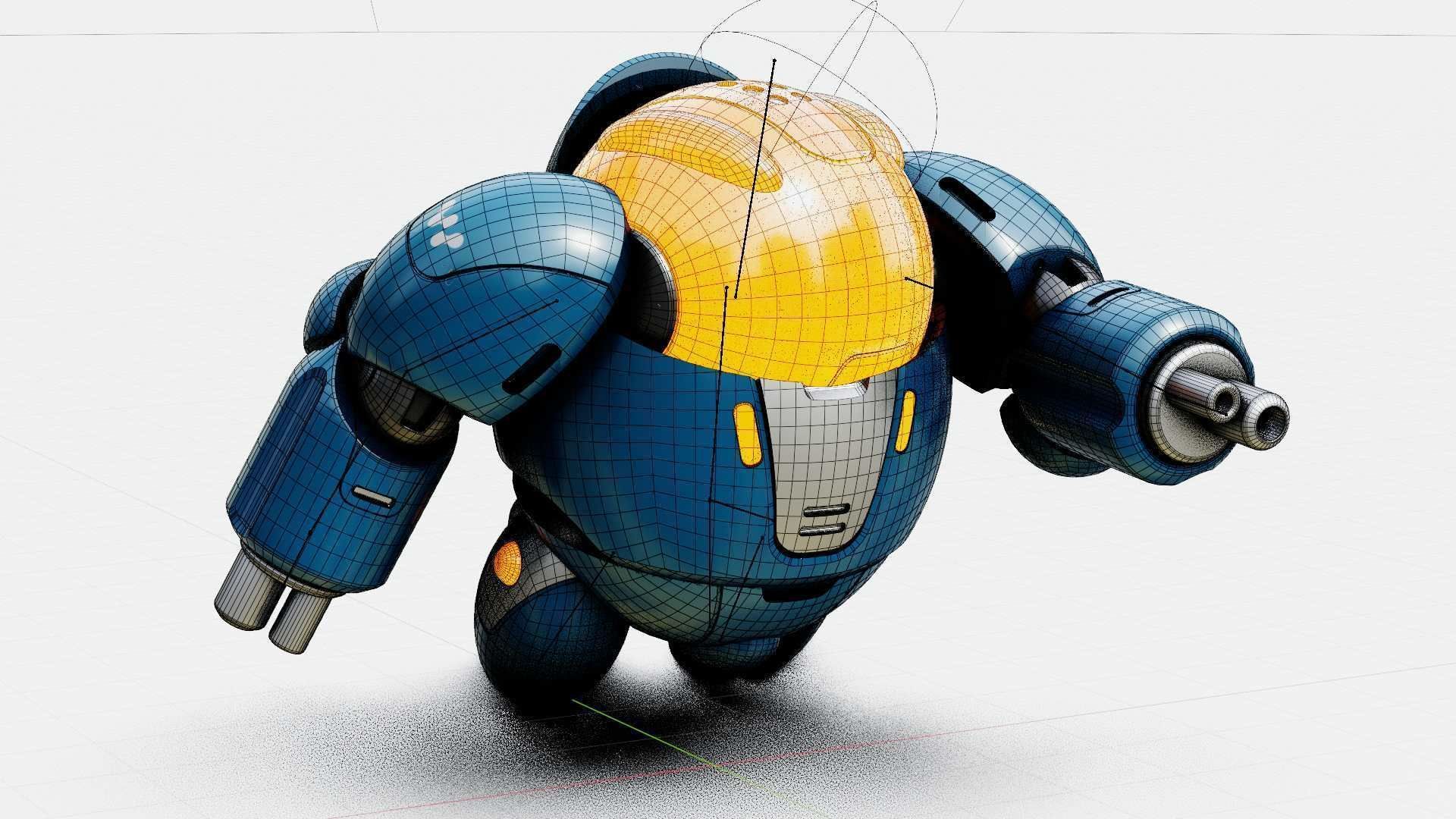 DRONE BOT HEXA RIGGED 3D model animated rigged | CGTrader