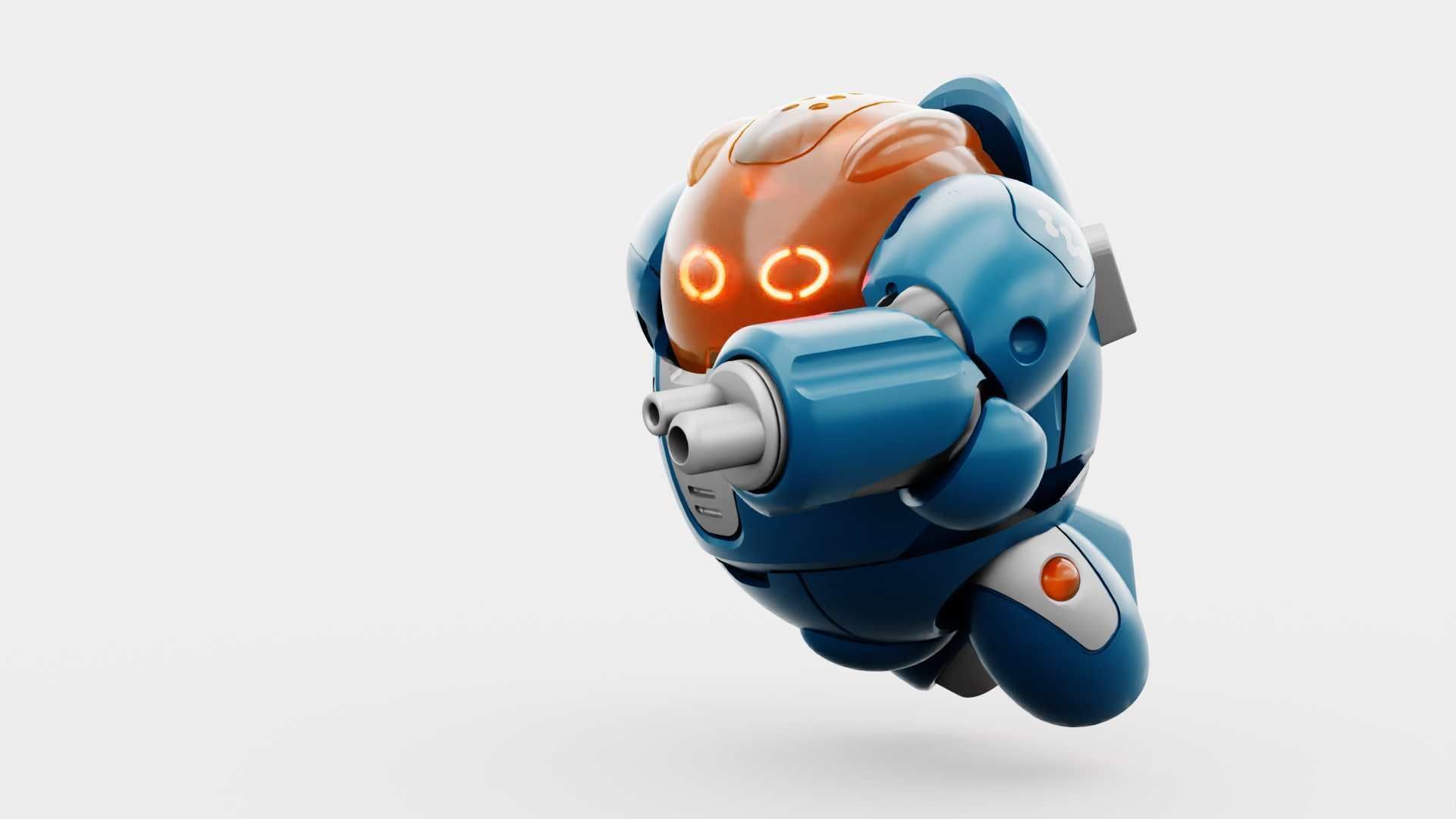 DRONE BOT HEXA RIGGED 3D model animated rigged | CGTrader