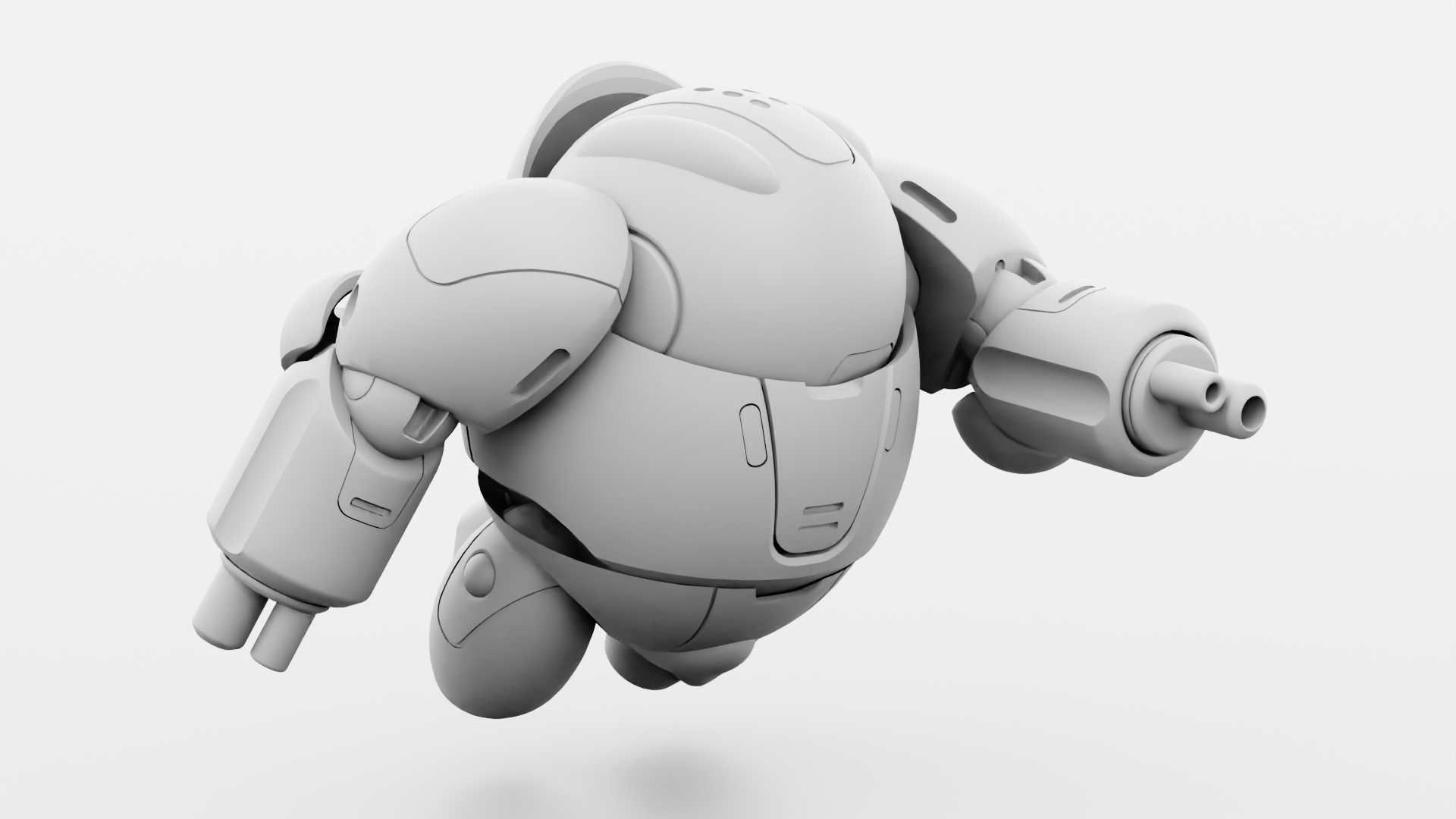 DRONE BOT HEXA RIGGED 3D model animated rigged | CGTrader