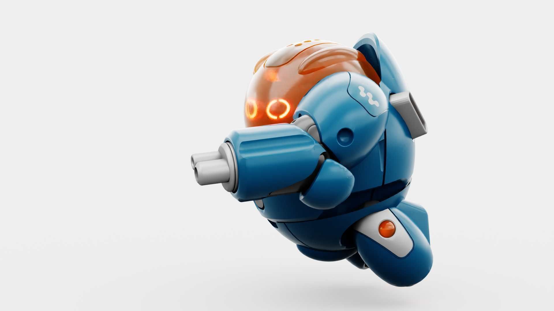 DRONE BOT HEXA RIGGED 3D model animated rigged | CGTrader