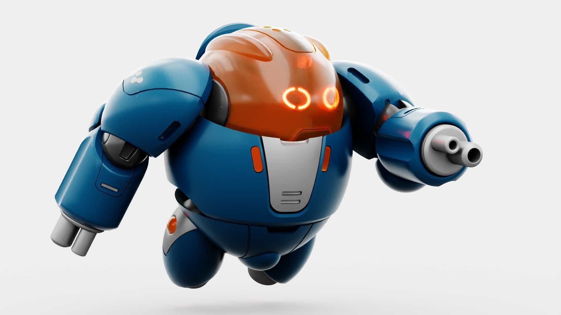 DRONE BOT HEXA RIGGED 3D model animated rigged | CGTrader