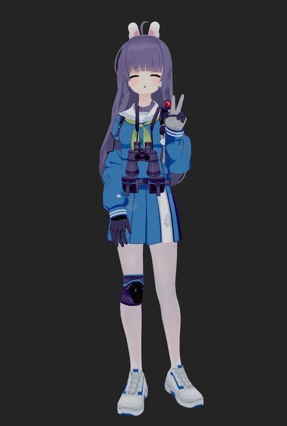3d Model Anime Girl 3d Model Rigged Vr Ar Low Poly Cgtrader