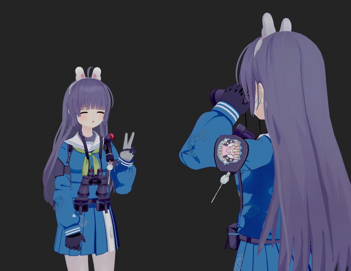 3d Model Anime Girl 3d Model Rigged Vr Ar Low Poly Cgtrader
