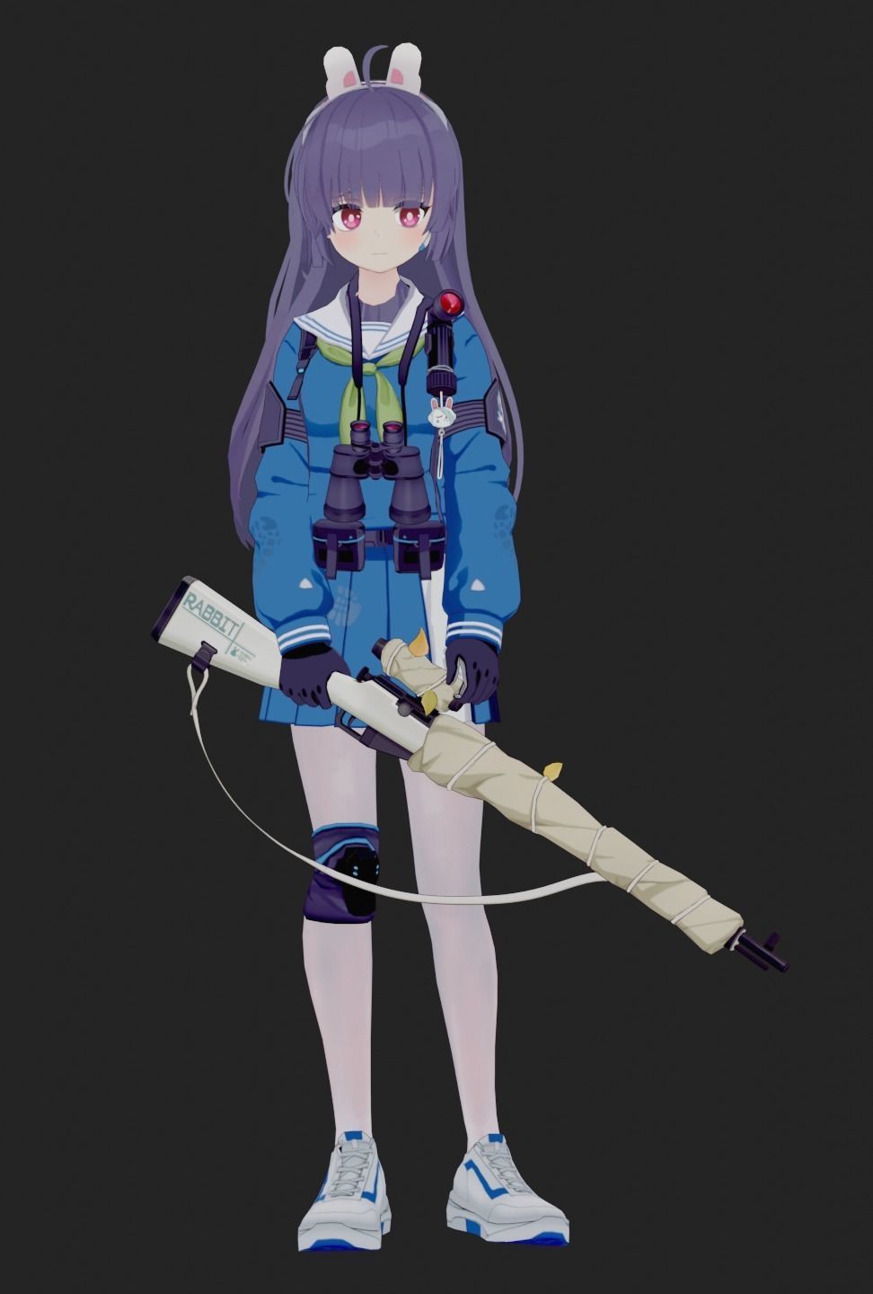 3d Model Anime Girl 3d Model Rigged Vr Ar Low Poly Cgtrader