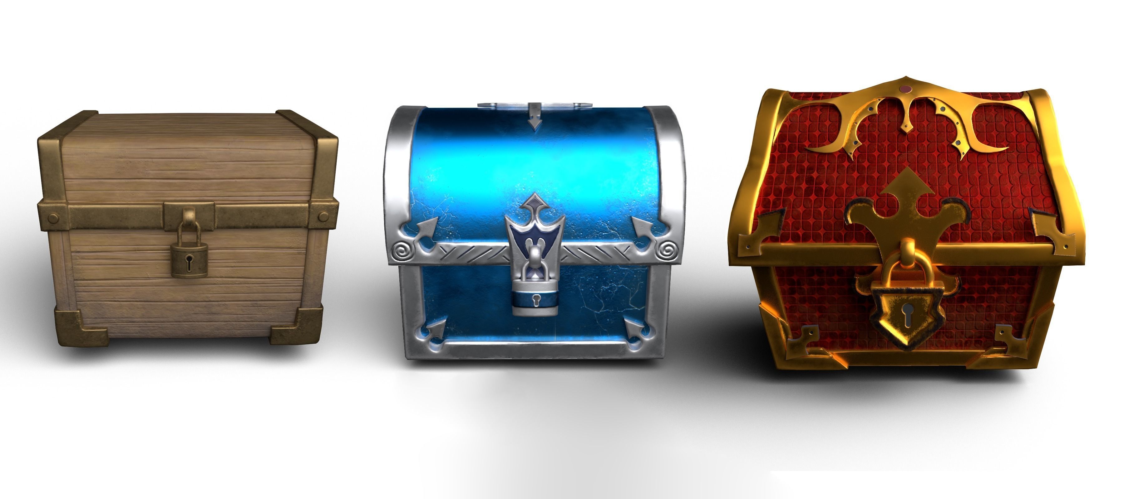 3D model Stylized game boxes VR / AR / low-poly | CGTrader