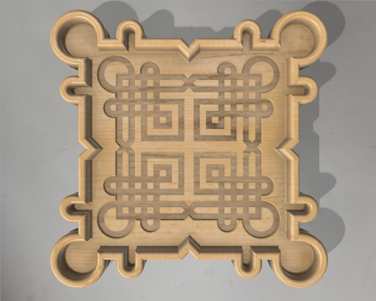 Serving tray V4 Files for CNC and 3D Printing dxf stl 3D model 3D ...