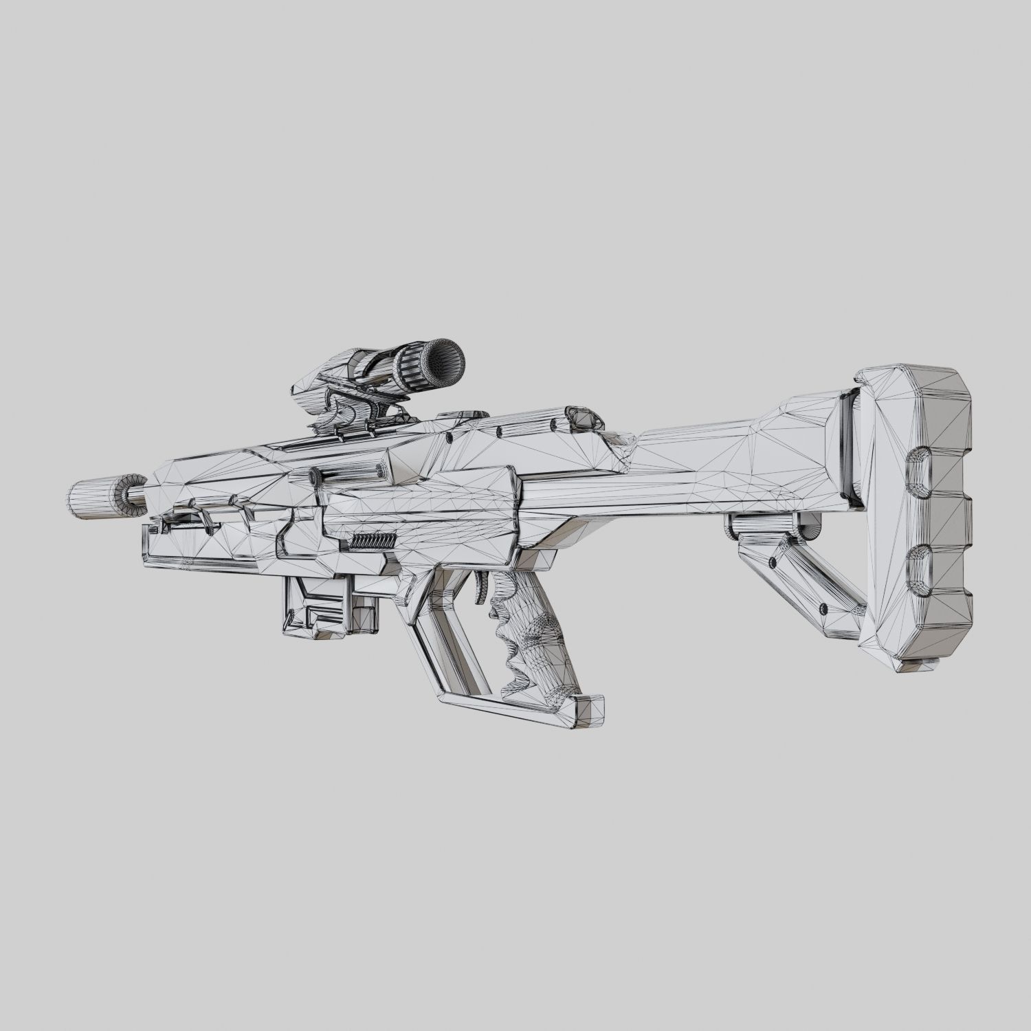 3D model Sci-Fi Sniper Rifle VR / AR / low-poly | CGTrader