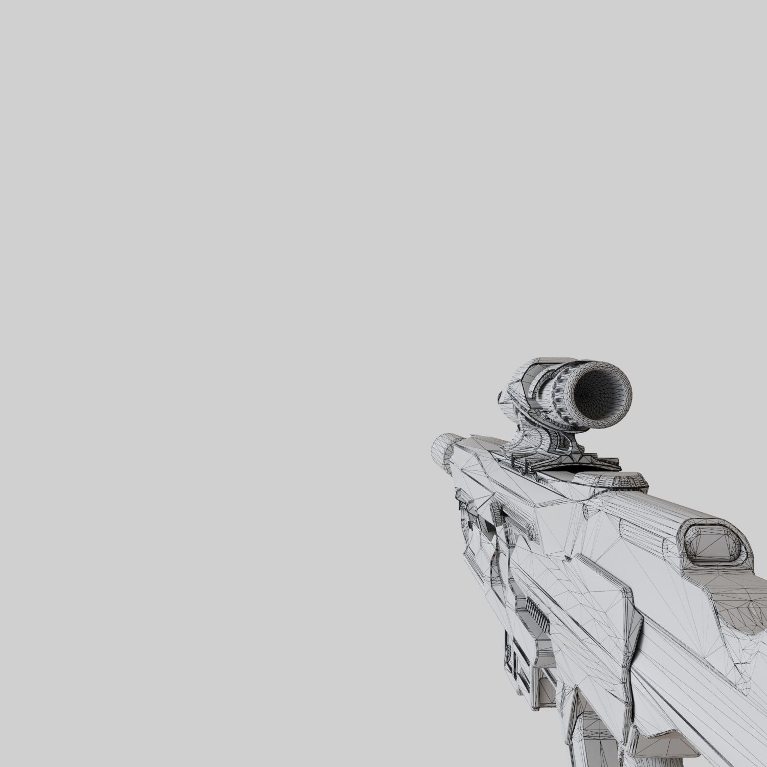 3D model Sci-Fi Sniper Rifle VR / AR / low-poly | CGTrader