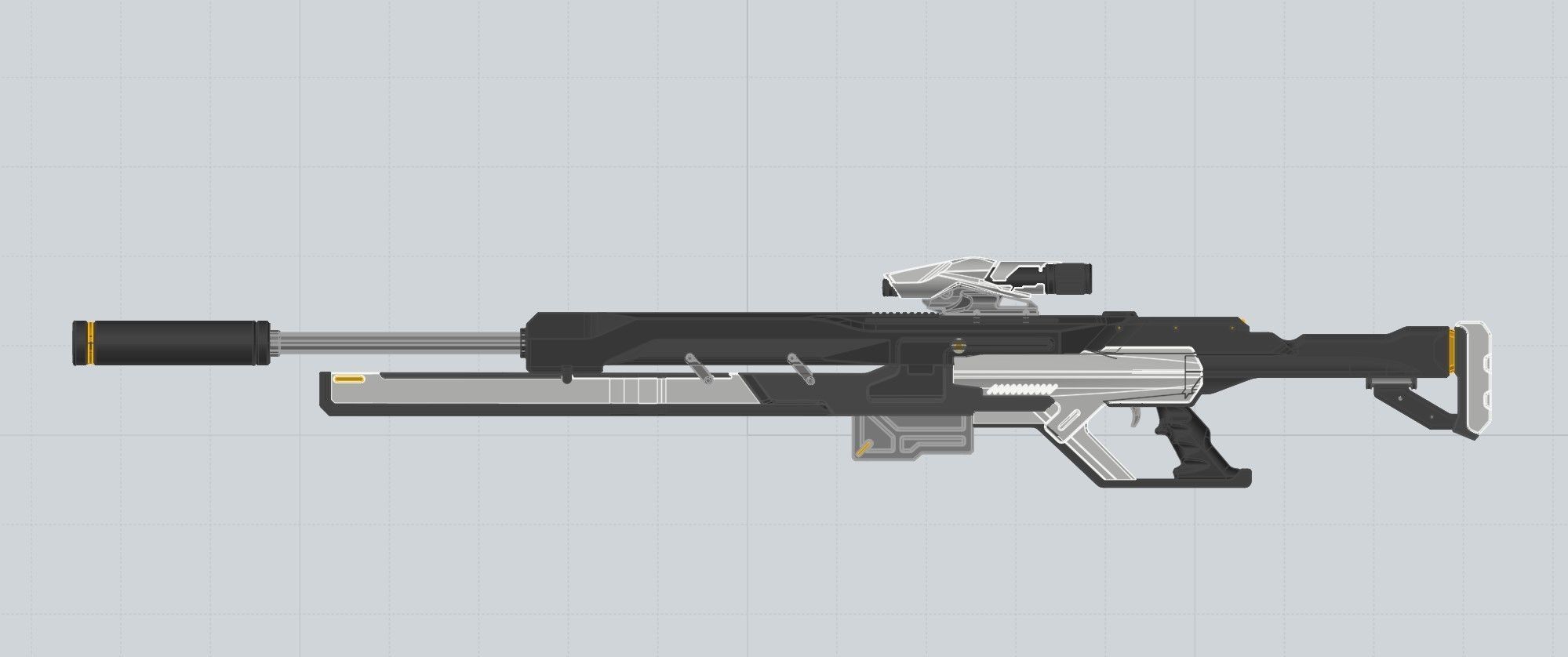 3D model Sci-Fi Sniper Rifle VR / AR / low-poly | CGTrader