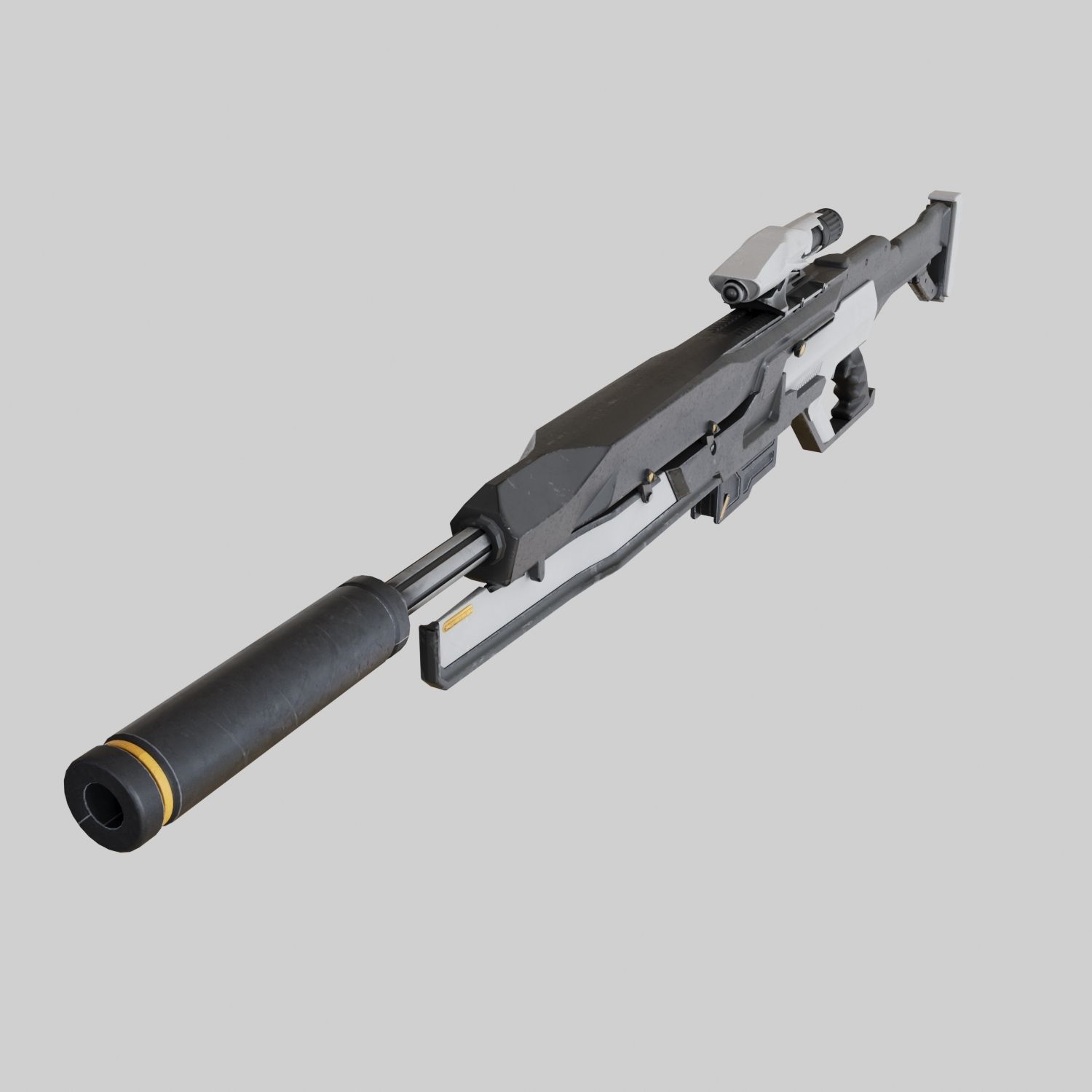 3D model Sci-Fi Sniper Rifle VR / AR / low-poly | CGTrader