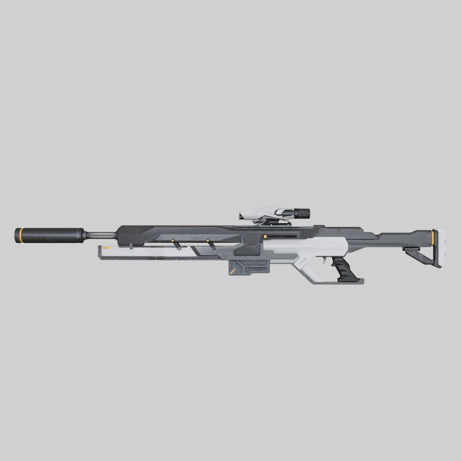 3D model Sci-Fi Sniper Rifle VR / AR / low-poly | CGTrader
