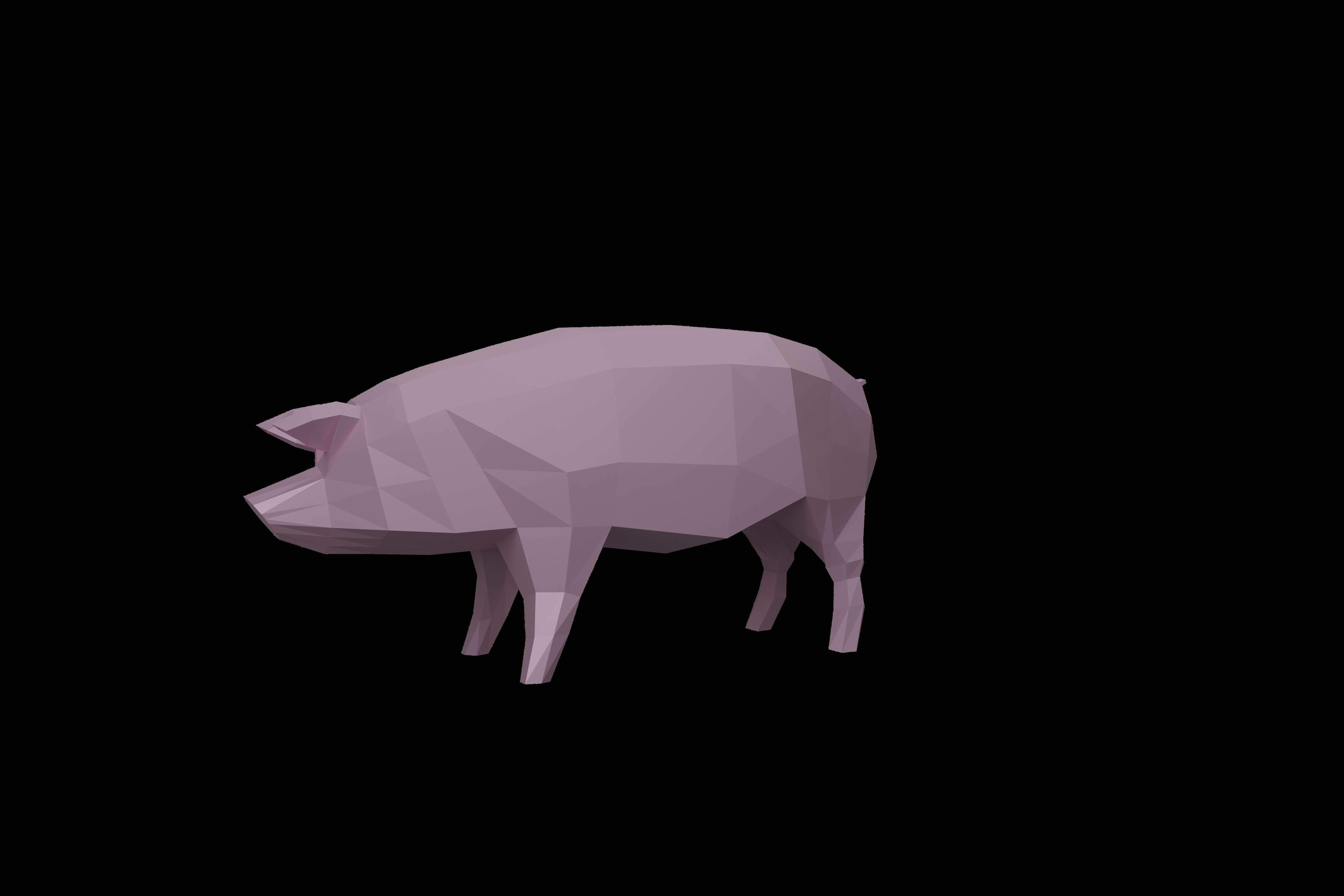 3D model Pig lowpoly 3D Model VR / AR / low-poly | CGTrader