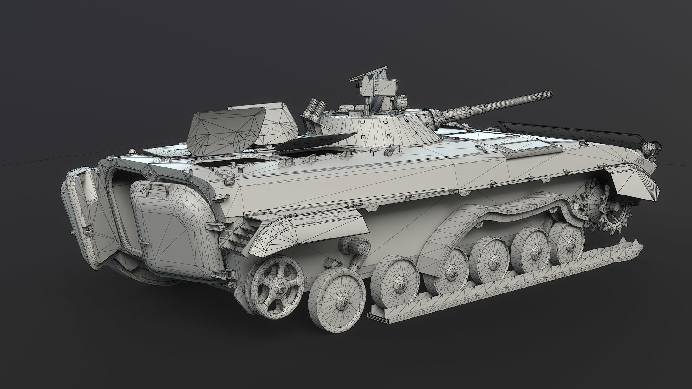 3D model BMP-1 Destroyed Game Ready VR / AR / low-poly | CGTrader