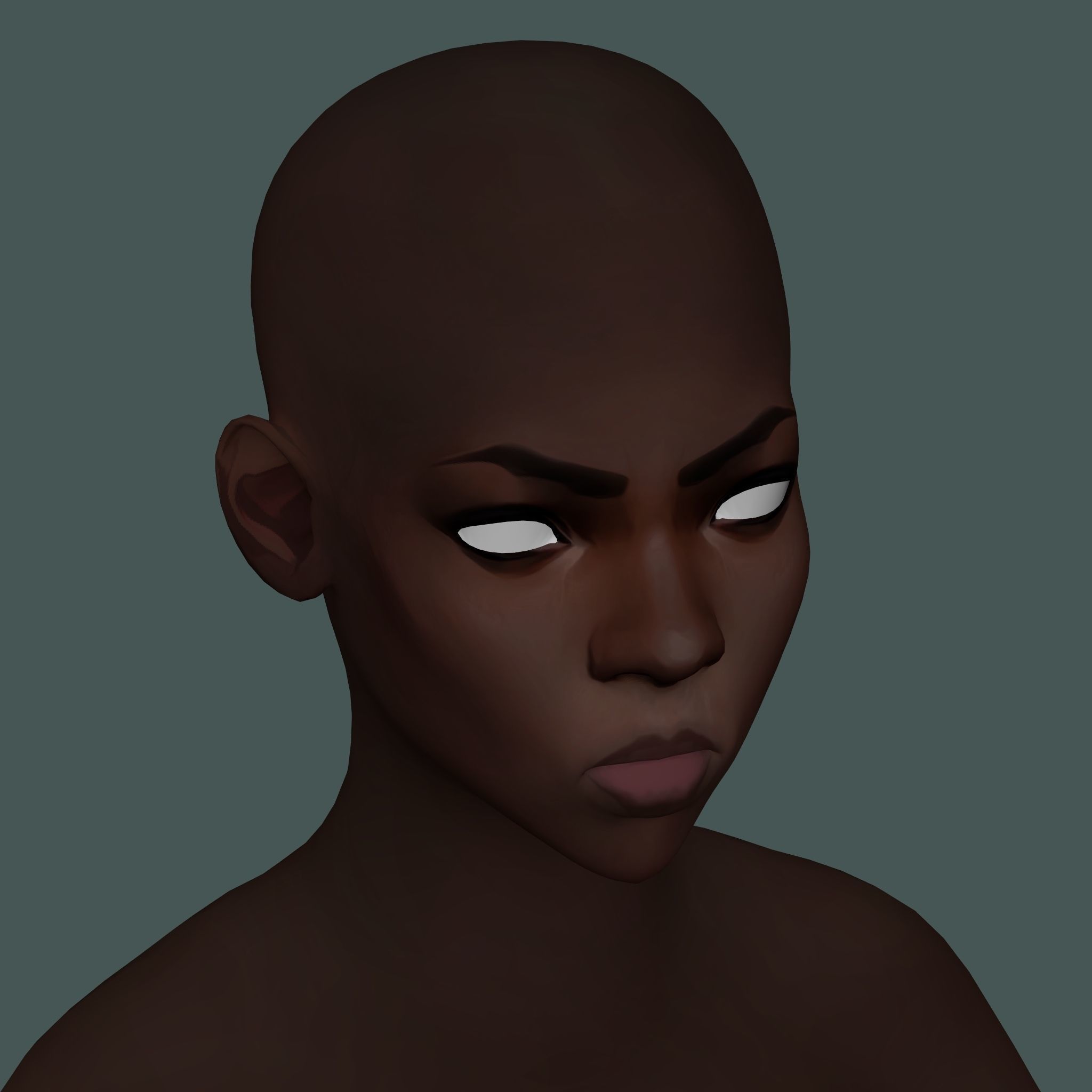 3D model Stylized black woman character 3 VR / AR / low-poly | CGTrader