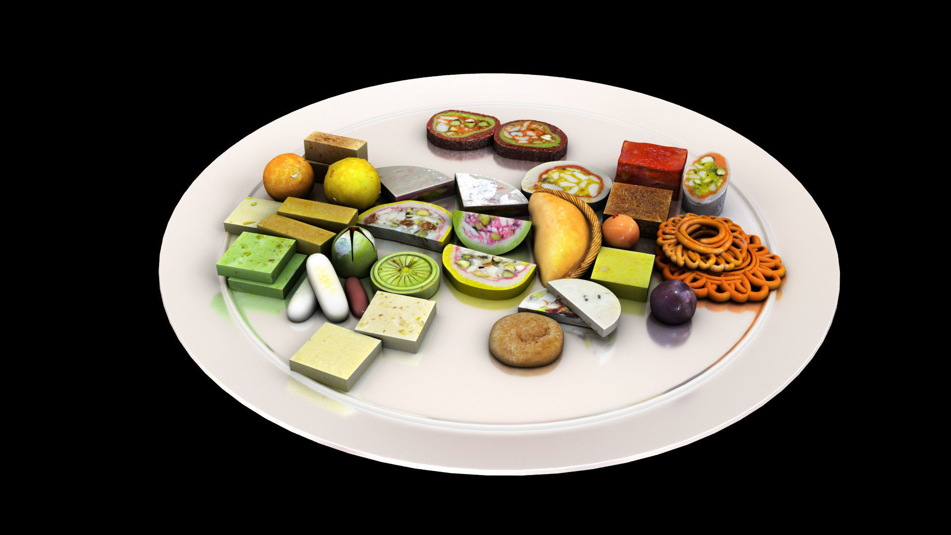 indian sweets 3D model | CGTrader