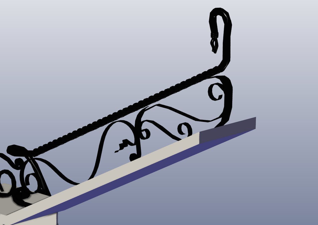 Mini handrail 3D model | CGTrader