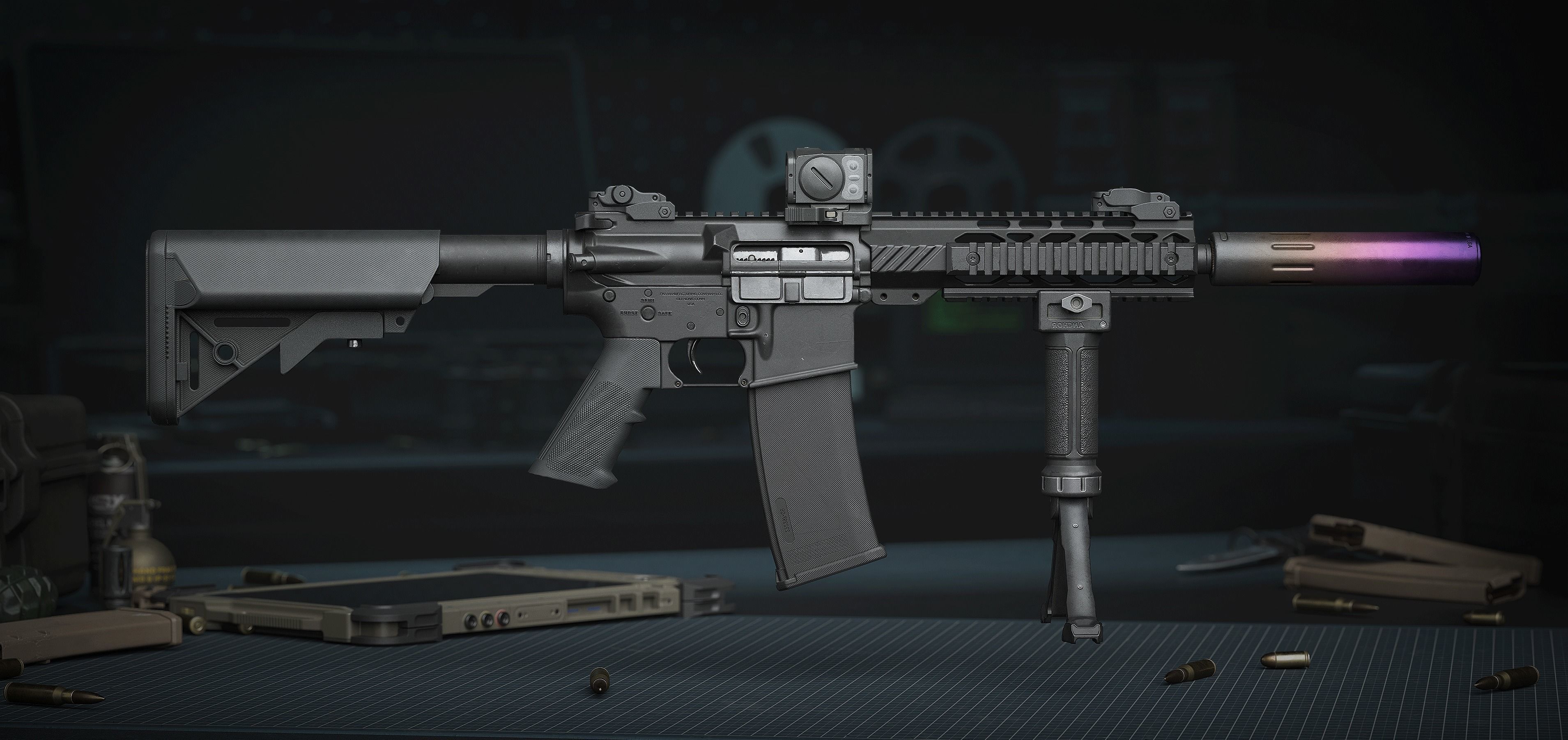 3D model AR15 Pack - x9 Attachments Included VR / AR / low-poly | CGTrader