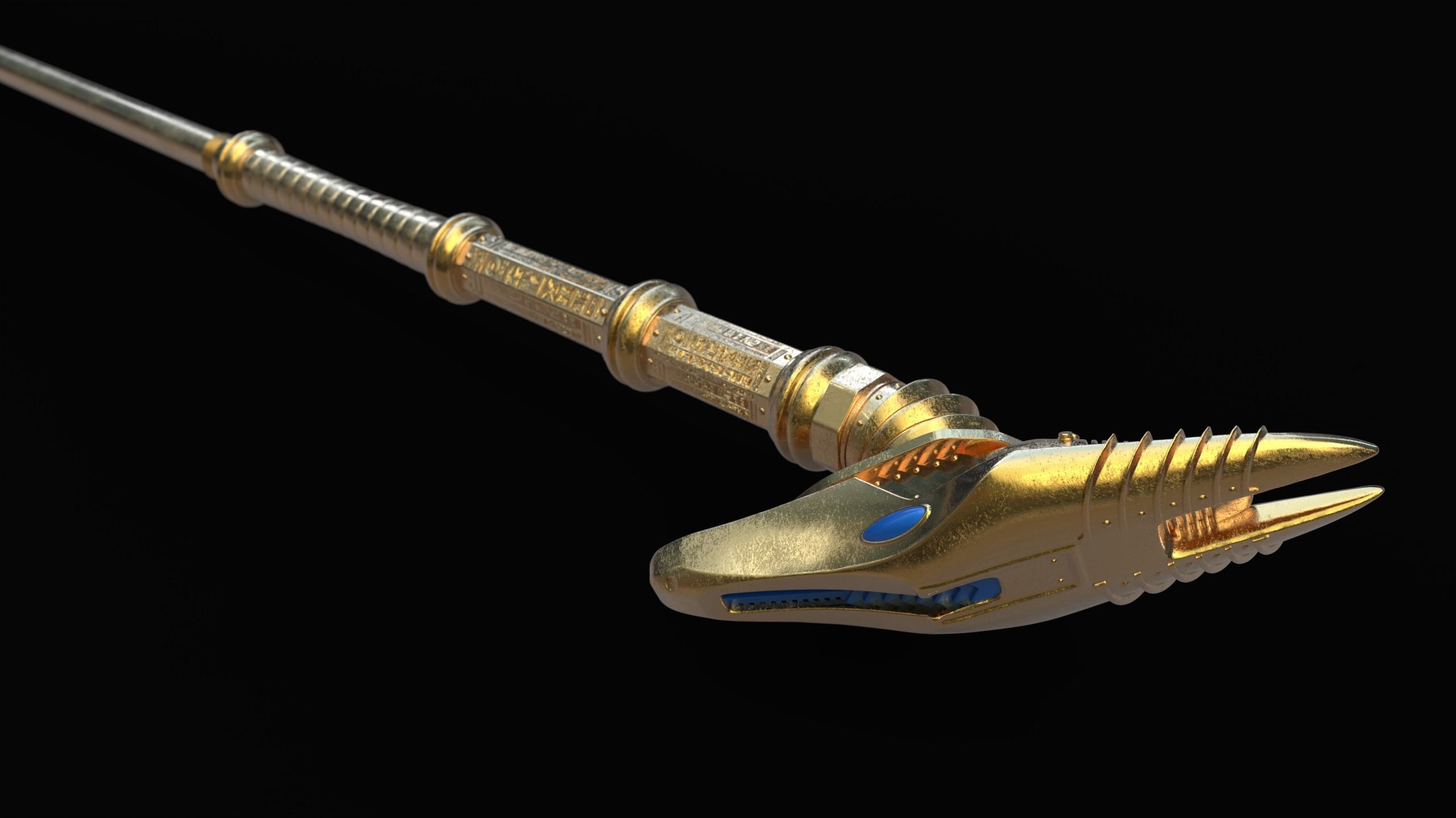 The staff of Anubis 3D model | CGTrader