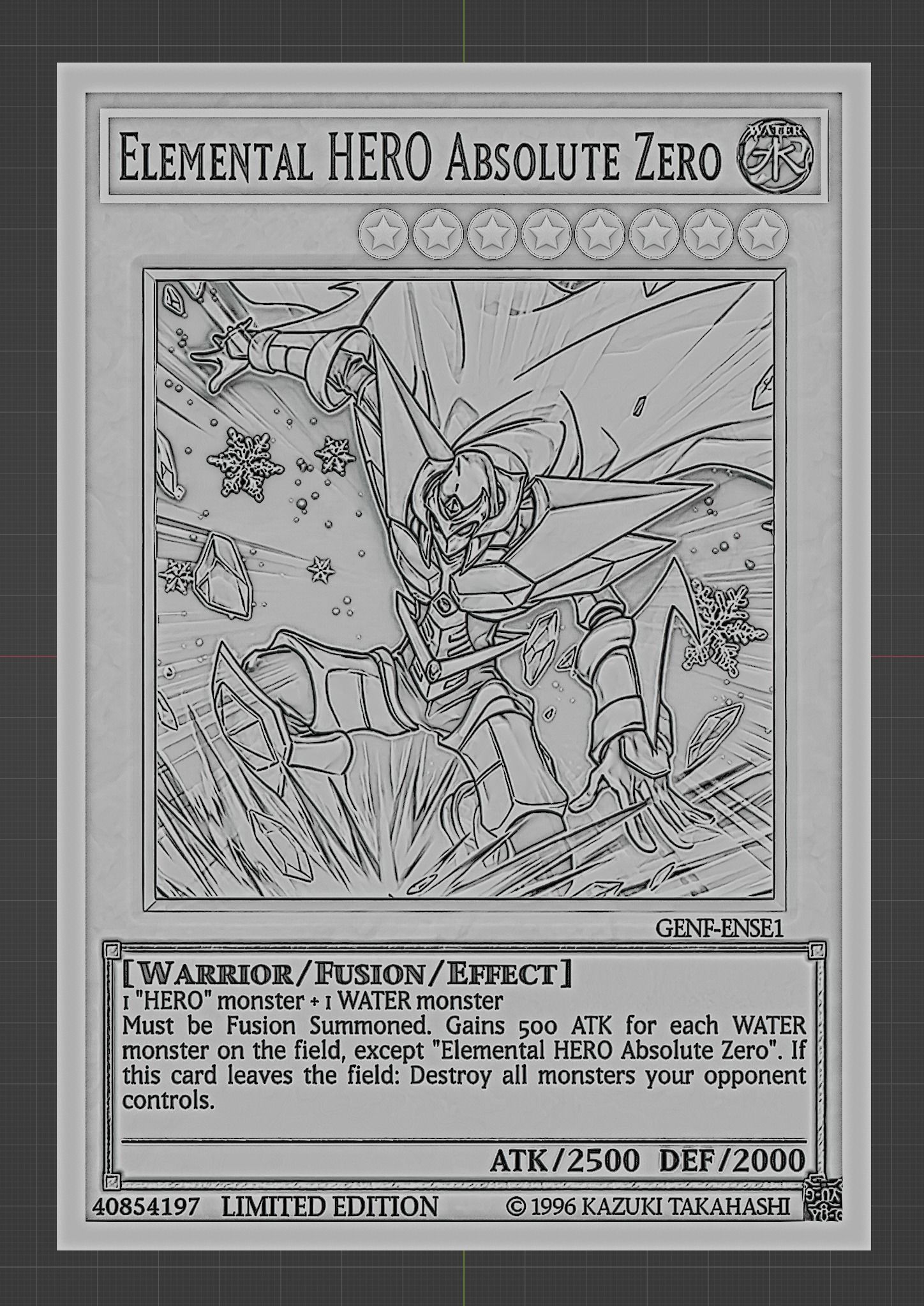 elemental hero absolute zero - yugioh 3D model 3D printable | CGTrader