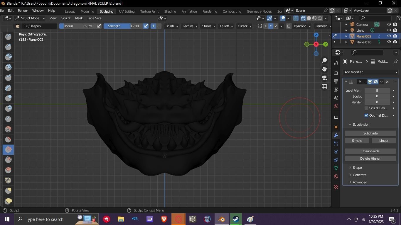 Dragon Oni Mask 3D model 3D printable | CGTrader