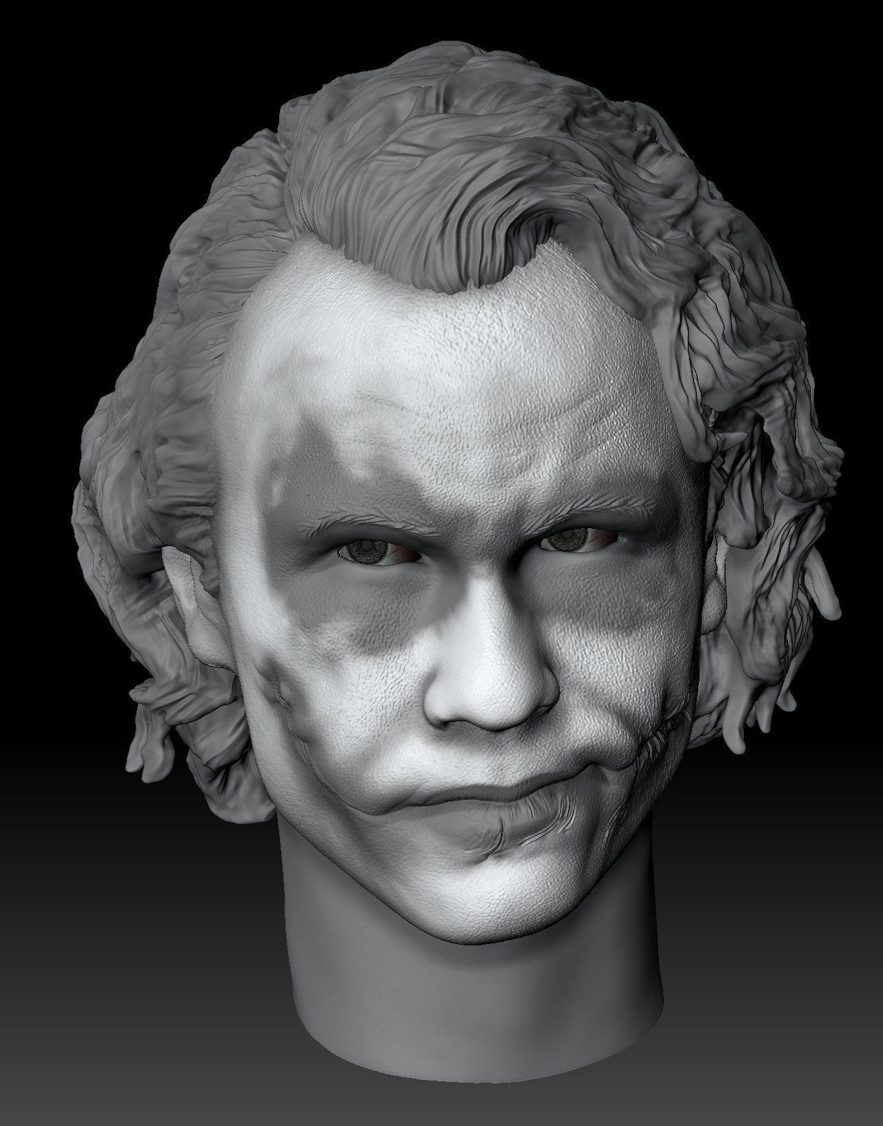 ONE6 Scale Head - Joker - TDK Nolan - Heath Ledger - Hair Ver 3D model ...